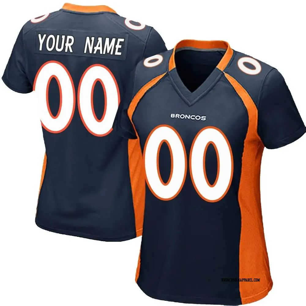 Game Navy Blue Women's Custom Denver Broncos Alternate Jersey - Broncos ...