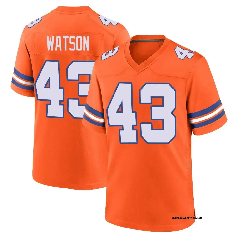 Game Orange Men's Blake Watson Denver Broncos Alternate Mile High ...