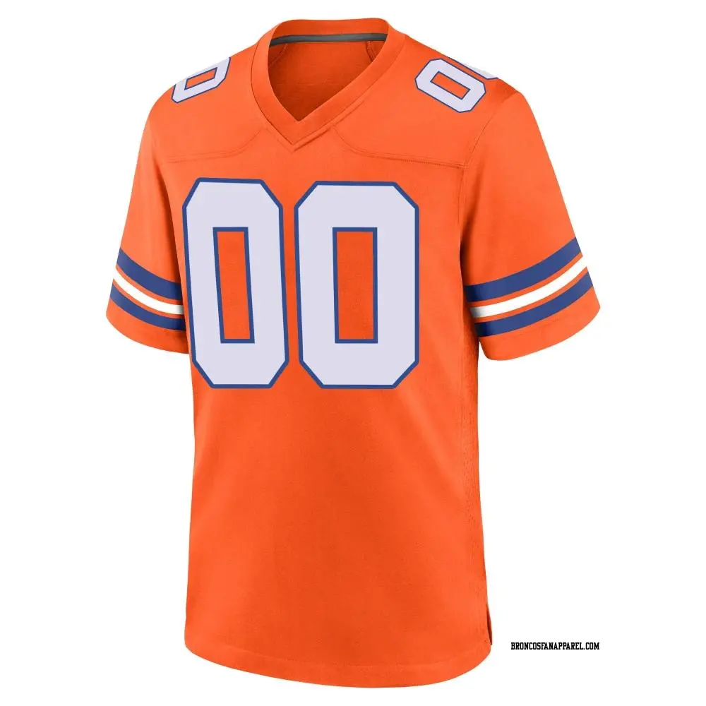 Game Orange Men's Custom Denver Broncos Alternate Mile High Collection ...