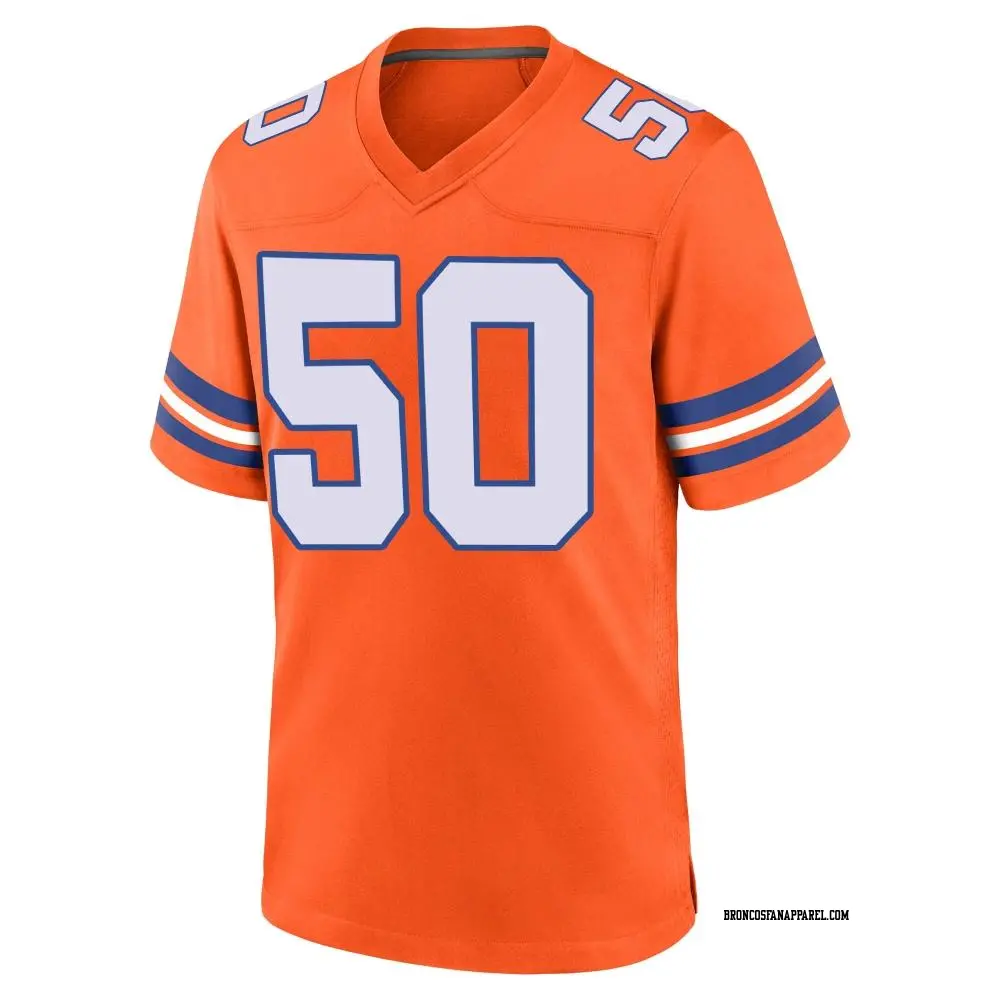 Game Orange Men's Jonas Griffith Denver Broncos Alternate Mile High ...